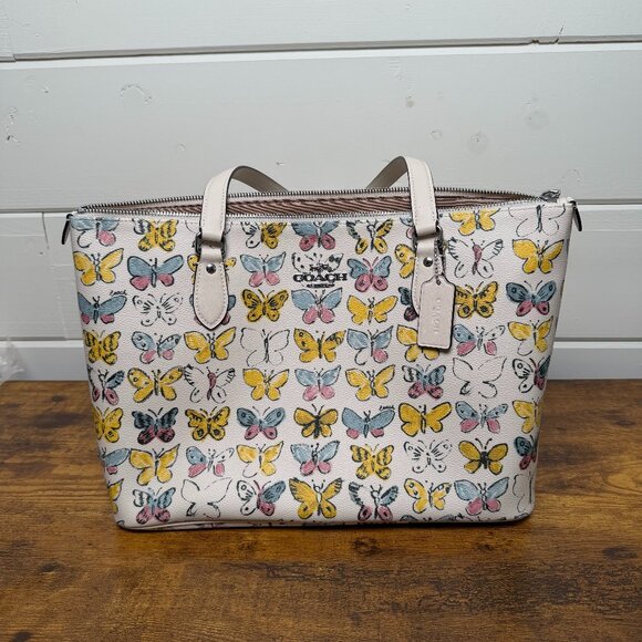 Coach | Bags | Nwt Coach Gallery Tote Bag With Butterfly Print Car36 ...